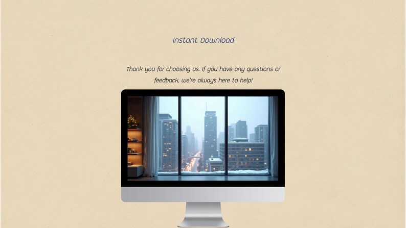 Winter City View Zoom Background | Modern Holiday Office (digital ...