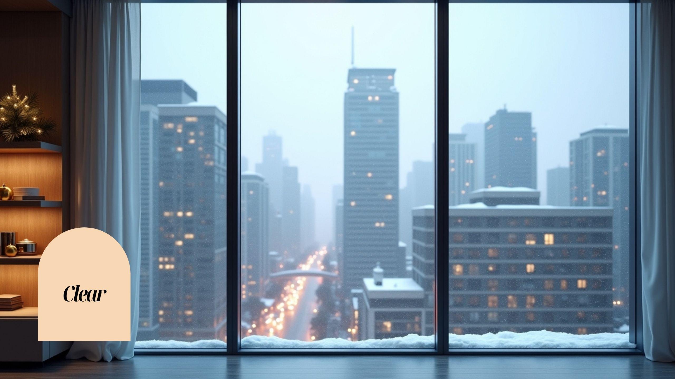 Winter City View Zoom Background | Modern Holiday Office (digital ...