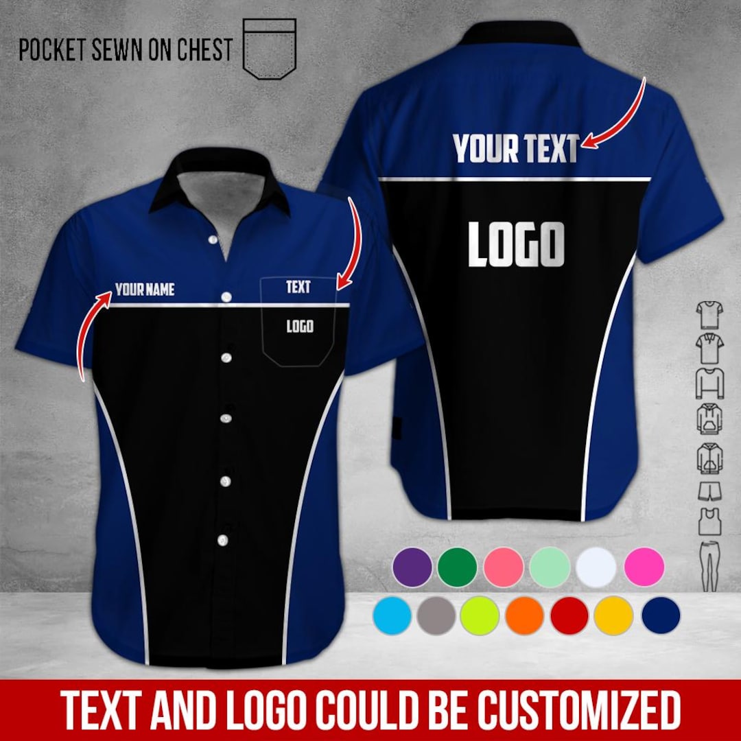 Custom Logo Work Shirt: Personalized Uniform Top for Business Staff - Etsy