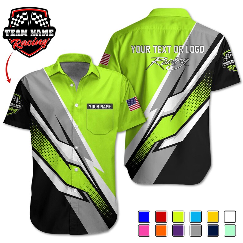 Custom Racing Team Shirt : Personalized Pit Crew Uniform With Name ...