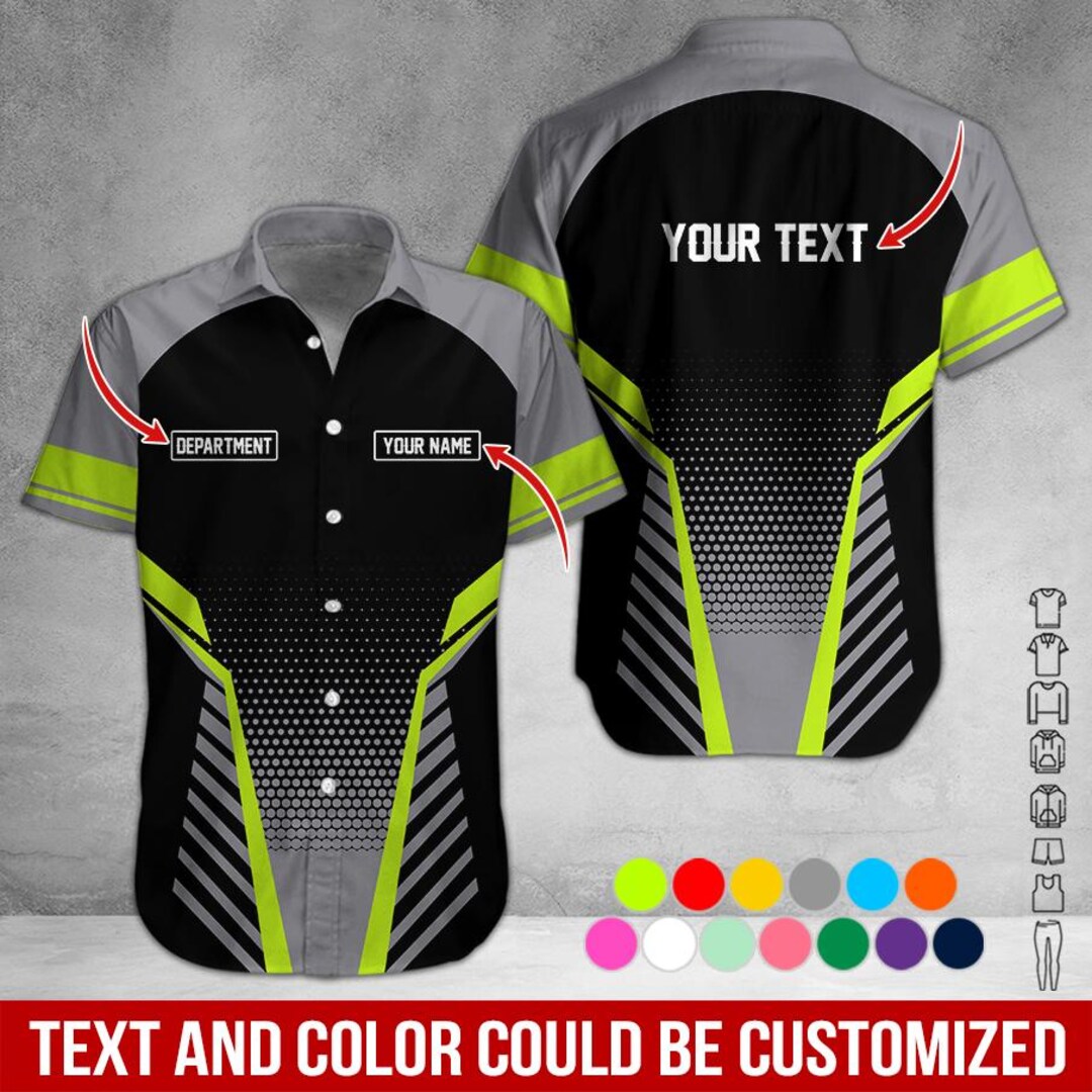 Custom Basic Work Shirt: Personalized Name & Text Uniform - Etsy