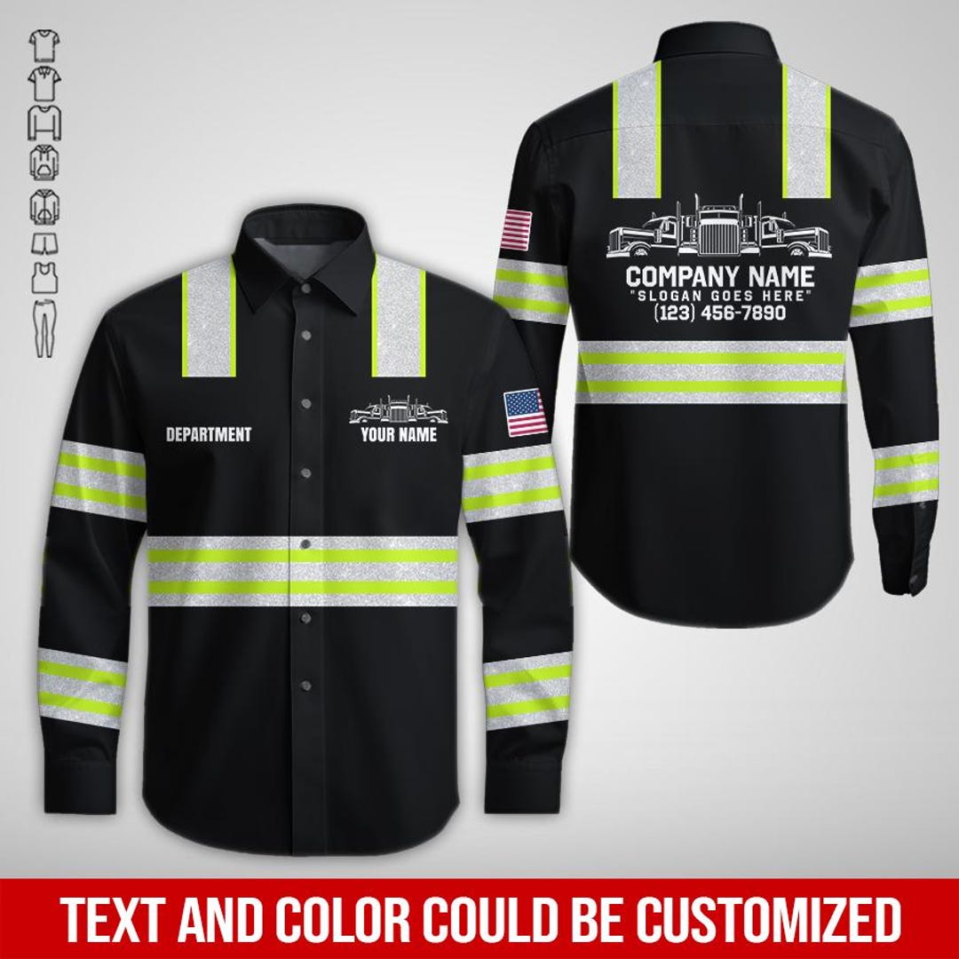 Custom Tow Truck Work Shirt: Non - Reflective Delivery Logistics ...