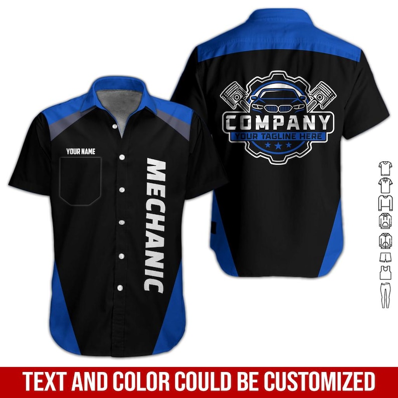 Custom Mechanic Work Shirt: Personalized Auto Repair Uniform - Etsy