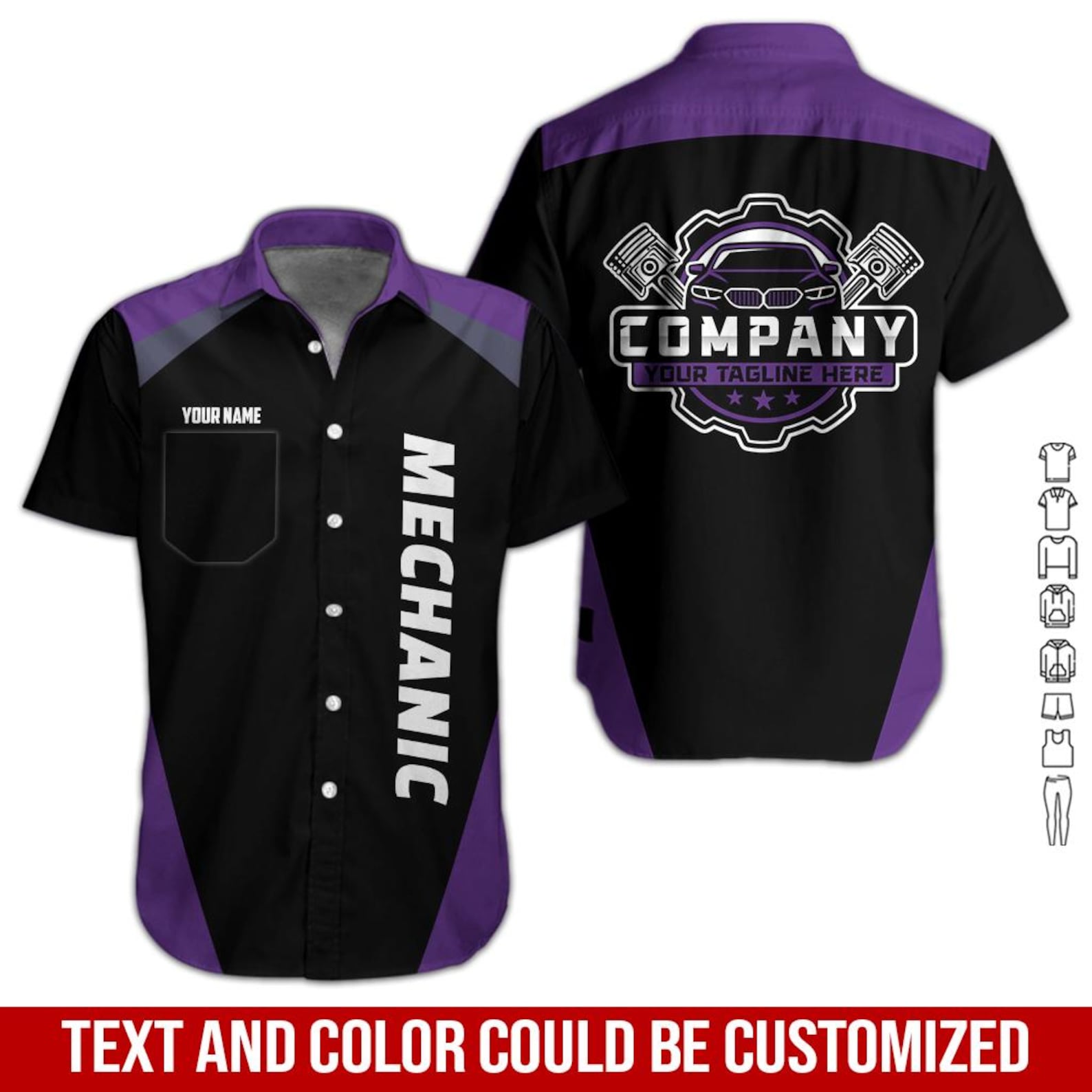 Custom Mechanic Work Shirt: Personalized Auto Repair Uniform - Etsy
