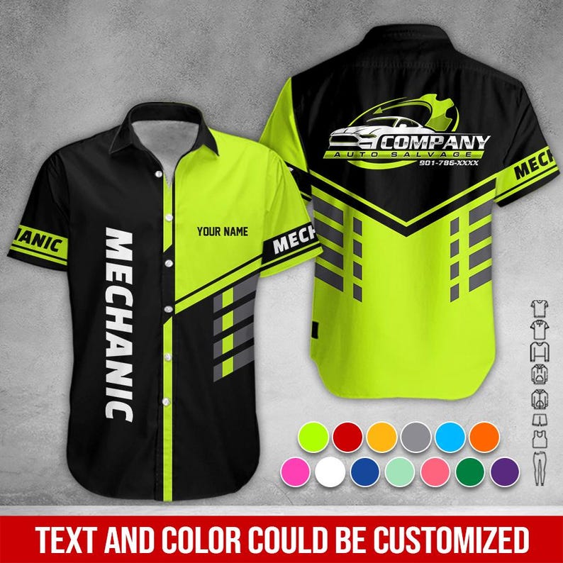 Custom Mechanic Work Shirt: Personalized Auto Repair Uniform - Etsy