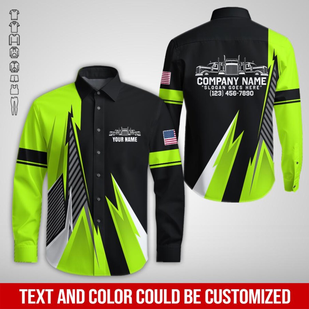 Custom Logo Work Shirt: Personalized Uniform, Long Sleeve - Etsy