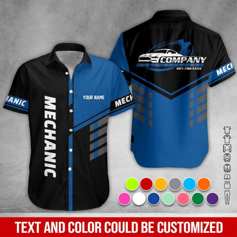 Custom Mechanic Work Shirt: Personalized Auto Repair Uniform - Etsy