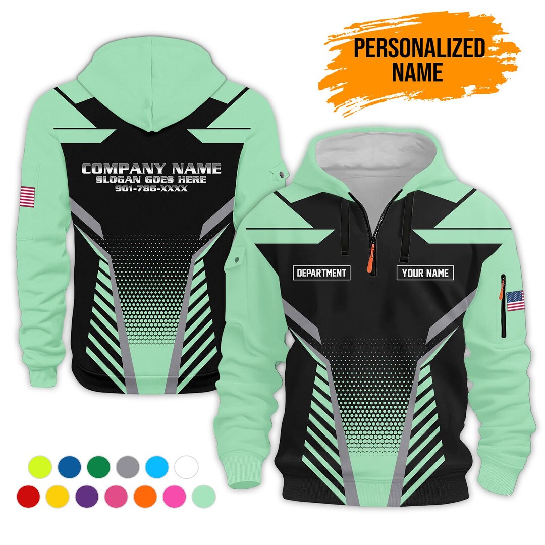 Custom Mechanic Quarter Zip Work Hoodie: Uniform for Working Garage - Etsy