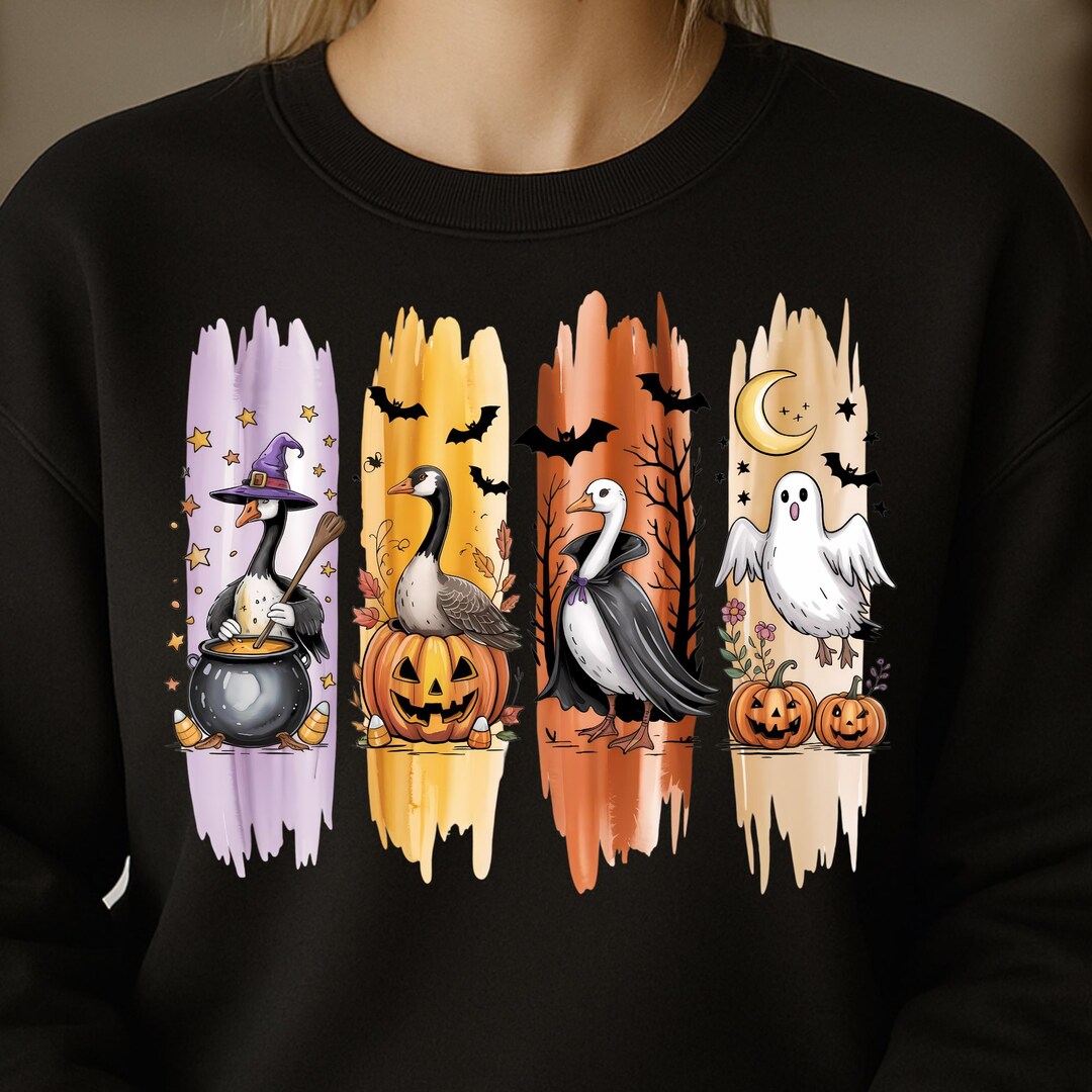 Halloween Goose PNG Clipart: Witch, Vampire, Pumpkin, Ghost Duck - Etsy