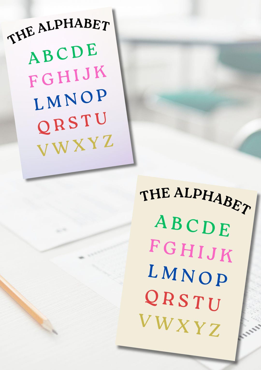 Alphabet | Simple Colorful Alphabet | 2 Types | Digital Download - Etsy