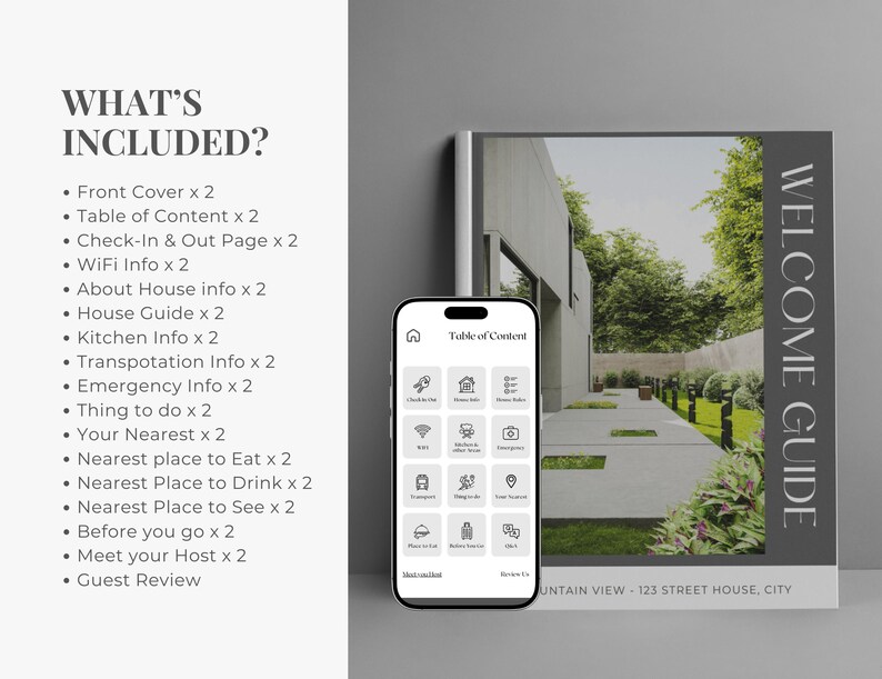 Airbnb Welcome Guide Template, Canva Editable Rental Welcome Book ...