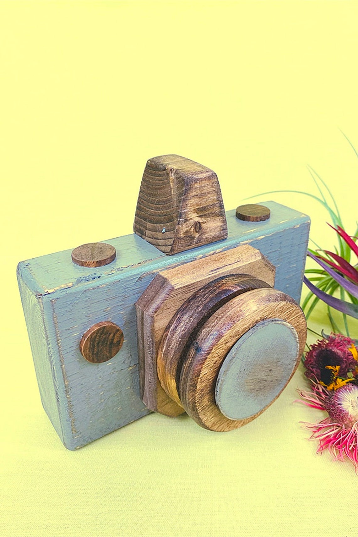 Vintage Camera Distressed Gray Wood Camera Rustic Home Decor | Etsy