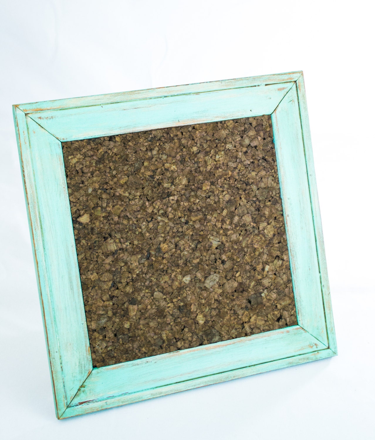 Robins Egg Blue Cork Board Distressed 12x12 Rustic Memo Board - Etsy