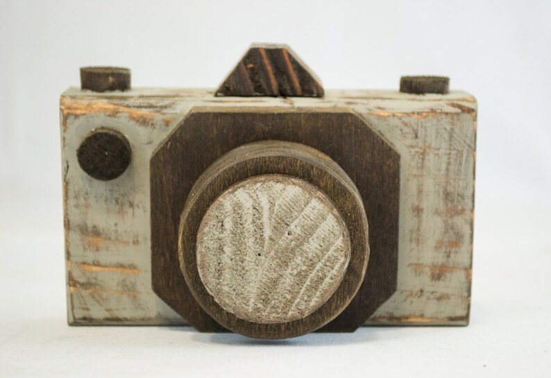Vintage Camera Distressed Gray Wood Camera Rustic Home Decor | Etsy