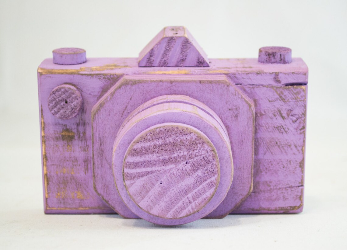 Vintage Distressed Lavender Wood Camera Rustic Home Decor Gift - Etsy