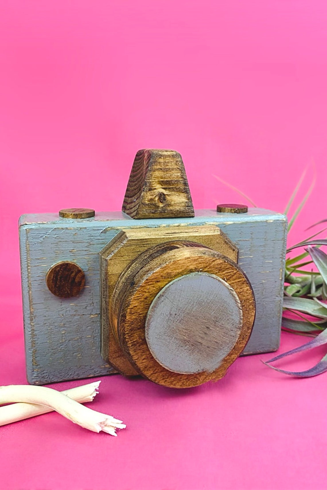 Vintage Camera Distressed Gray Wood Camera Rustic Home Decor | Etsy