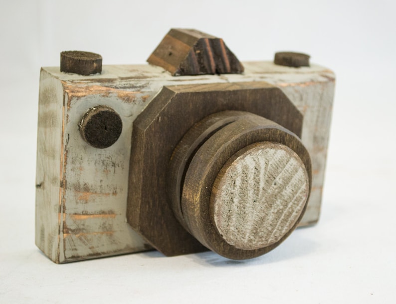 Vintage Camera Distressed Gray Wood Camera Rustic Home Decor | Etsy