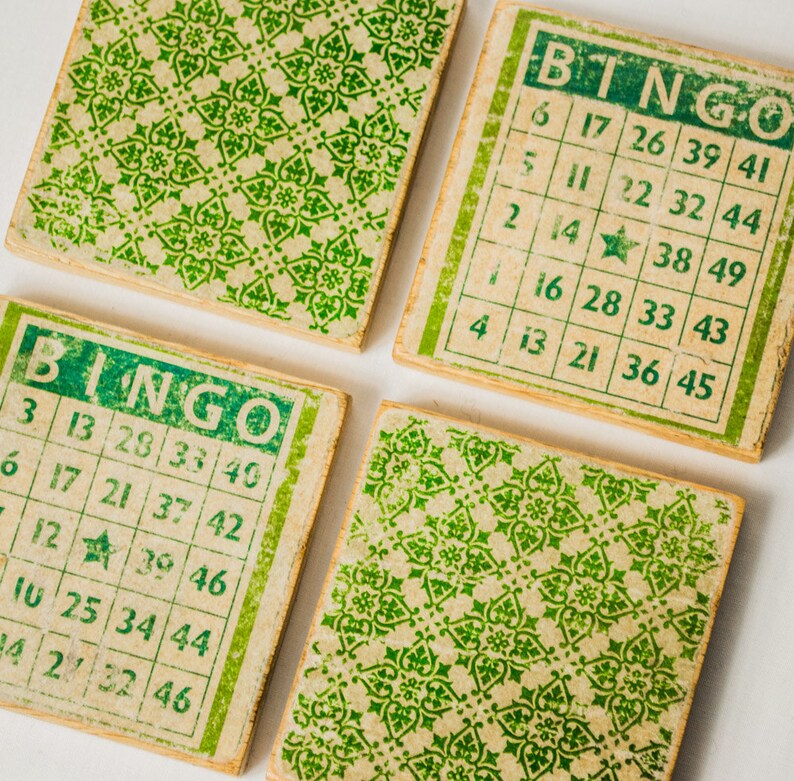 BINGO Square Beer and Beverage Coasters | Etsy