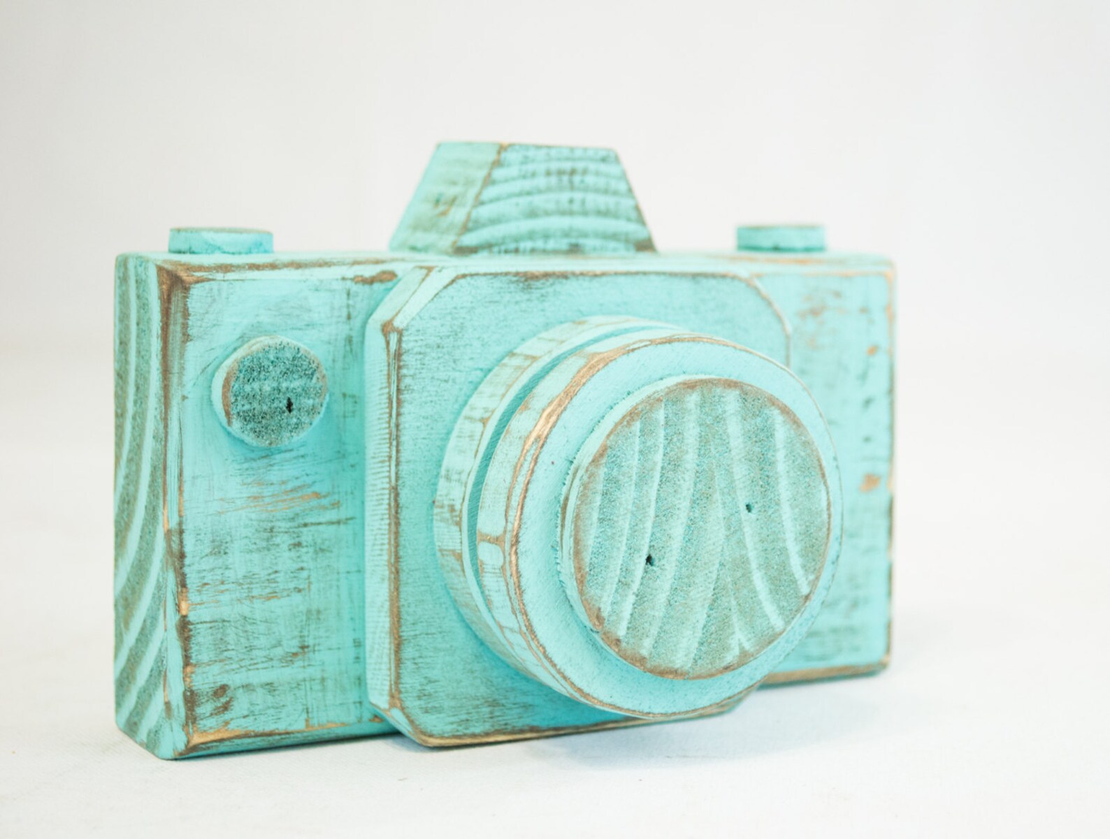 Vintage Camera Distressed Teal Wood Camera Rustic Home Decor - Etsy