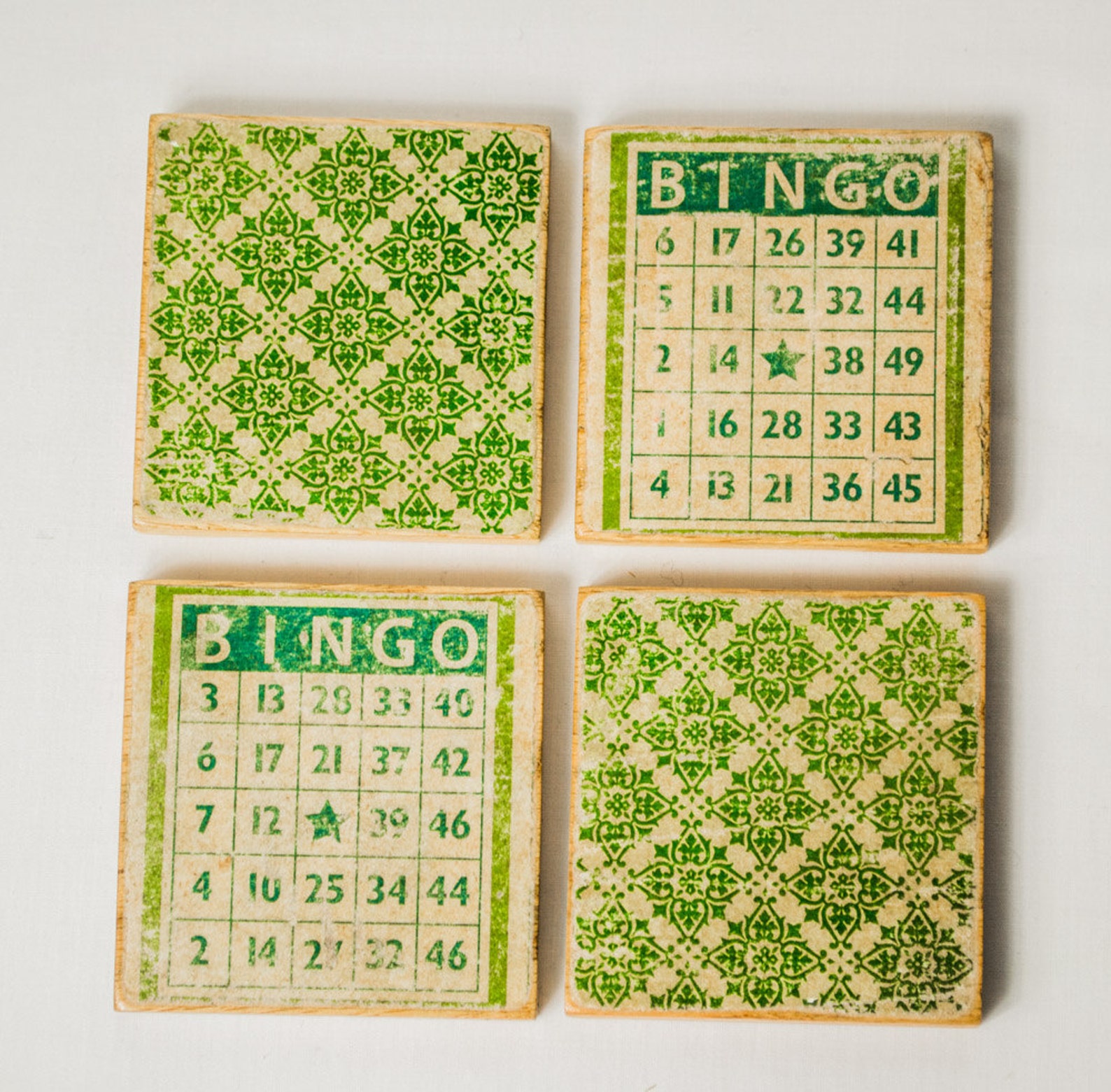 BINGO Square Beer and Beverage Coasters - Etsy