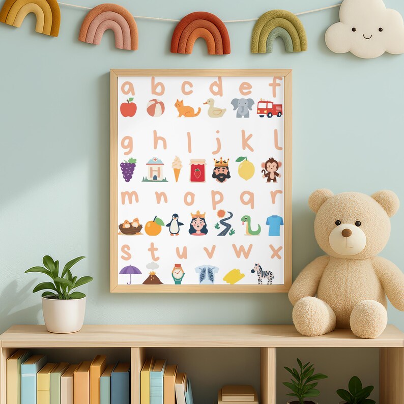 A–Z Alphabet Chart Printable – A6, A4 Digital Download | Educational ...