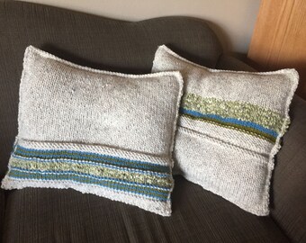 Knitted pillows | Etsy