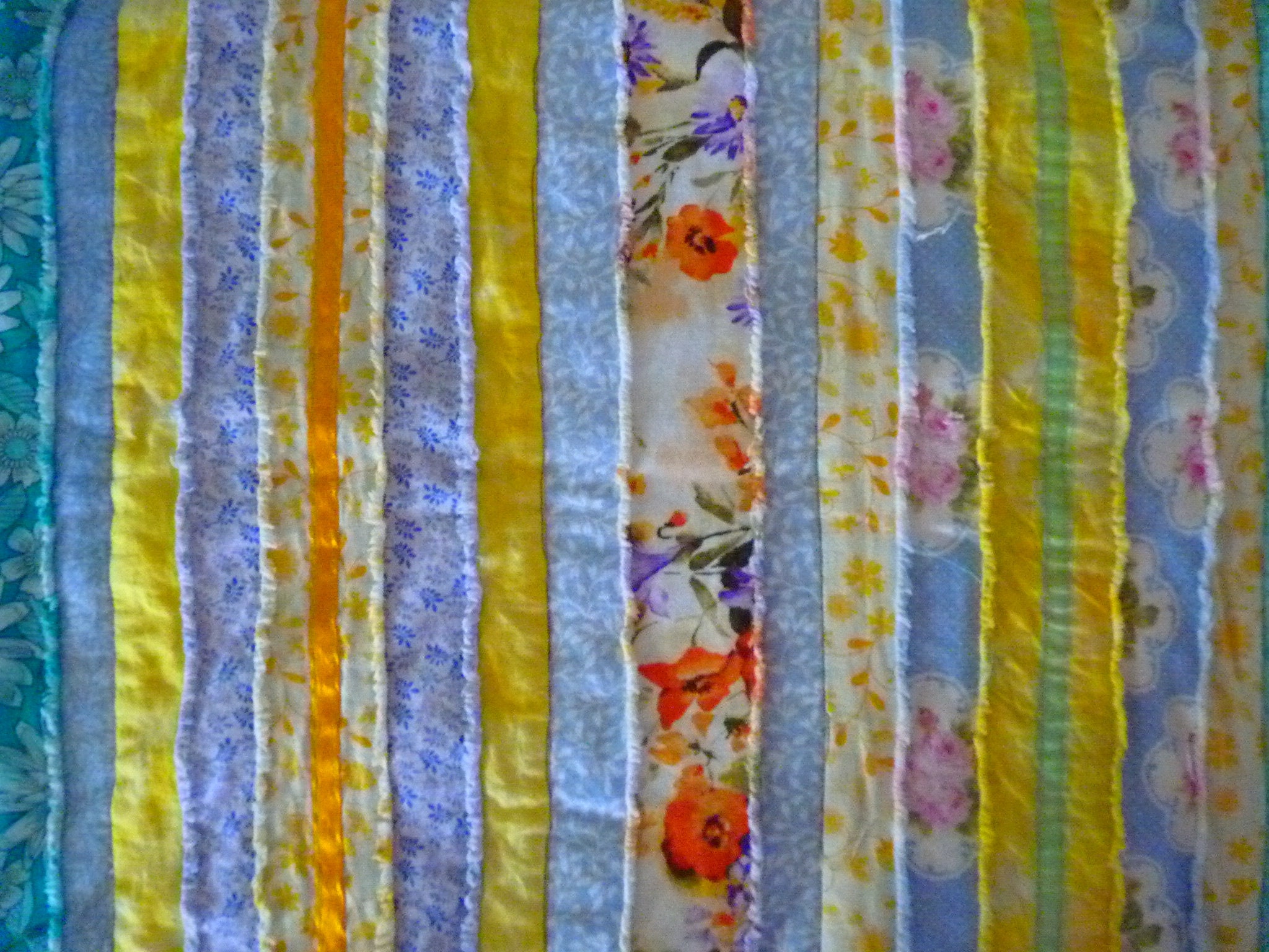 Rainbow Quilt, Rag Style Quilt, Layered Quilt, Colorful Quilt - Etsy