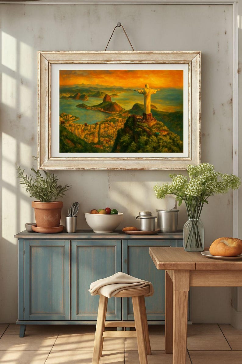 Christ the Redeemer, Rio Landscape Art Print (digital Download) - Etsy