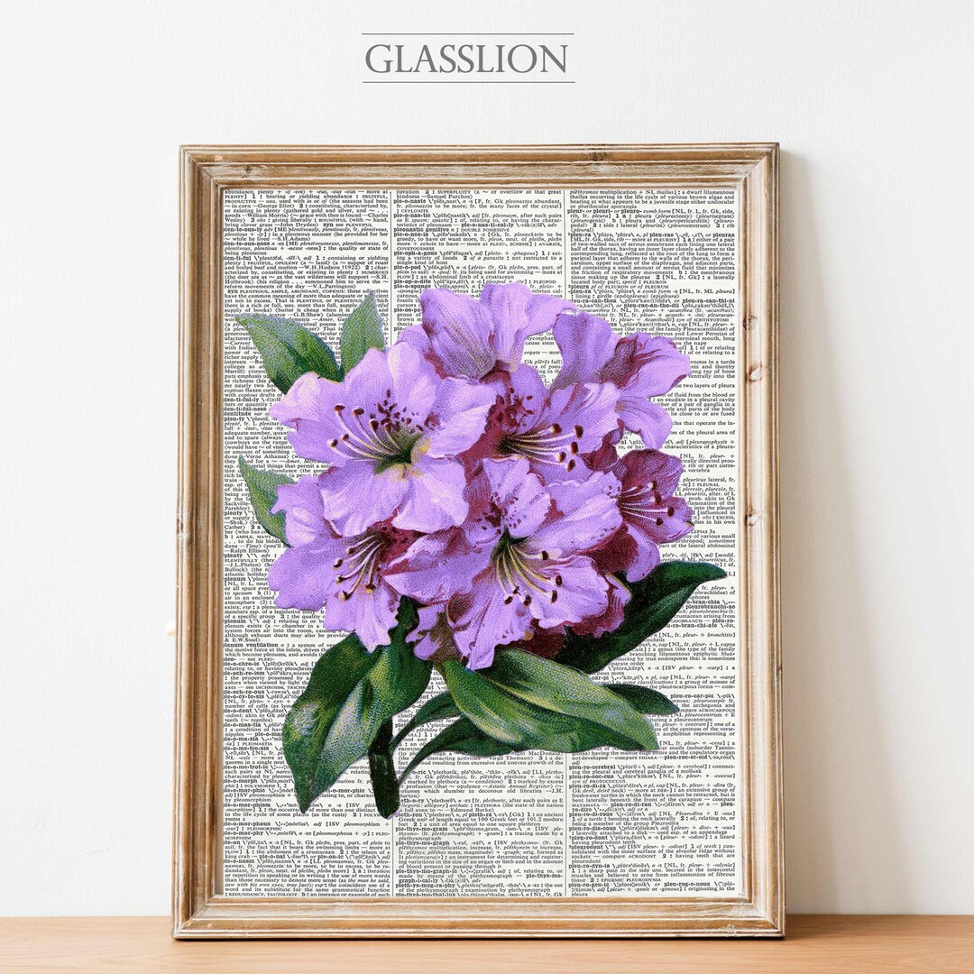 Purple Rhododendron Dictionary | Floral Art | Glasslion DIGITAL ...