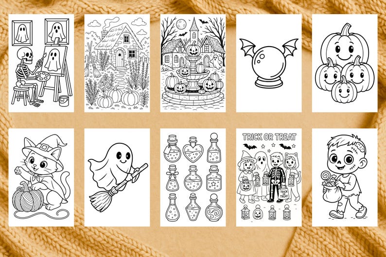 400 Halloween Coloring Pages Bundle | Printable PDF for Kids and Adults ...