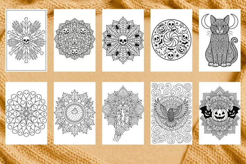 400 Halloween Coloring Pages Bundle | Printable PDF for Kids and Adults ...