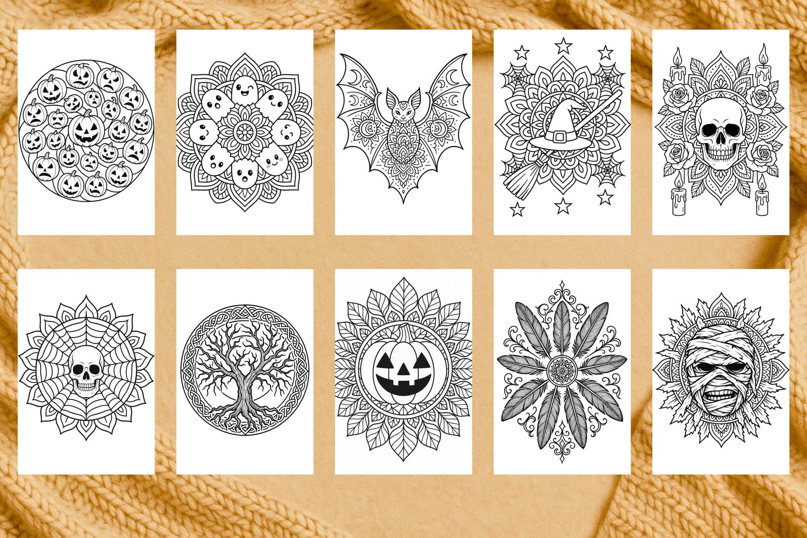 400 Halloween Coloring Pages Bundle | Printable PDF for Kids and Adults ...