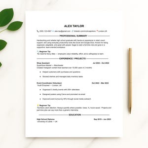 Simple Resume Template Bundle for Any Job | ATS Friendly Resume | Word ...