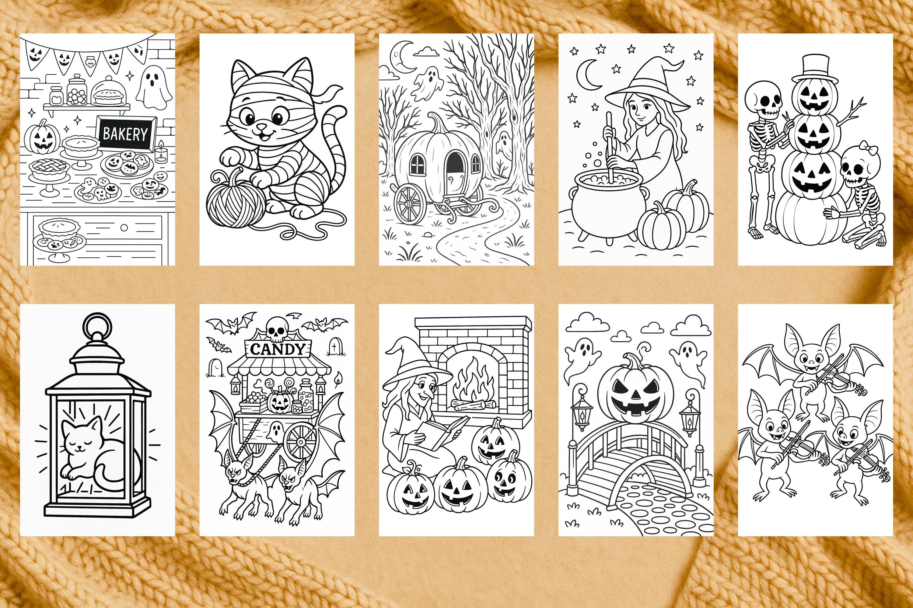 400 Halloween Coloring Pages Bundle | Printable PDF for Kids and Adults ...