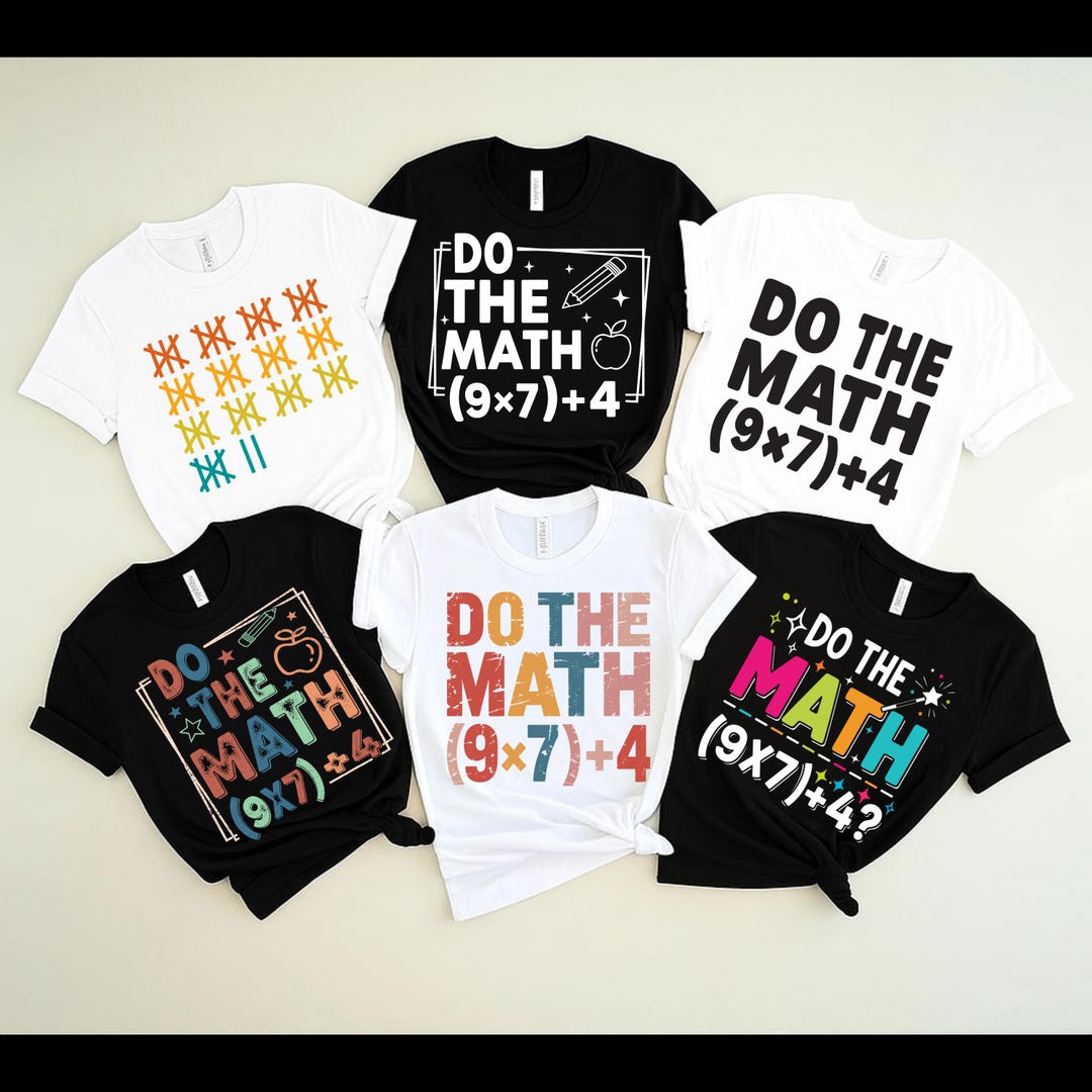 6 Bundle Do the Math 67 SVG PNG, Fun Teacher & School Design, Six Seven ...