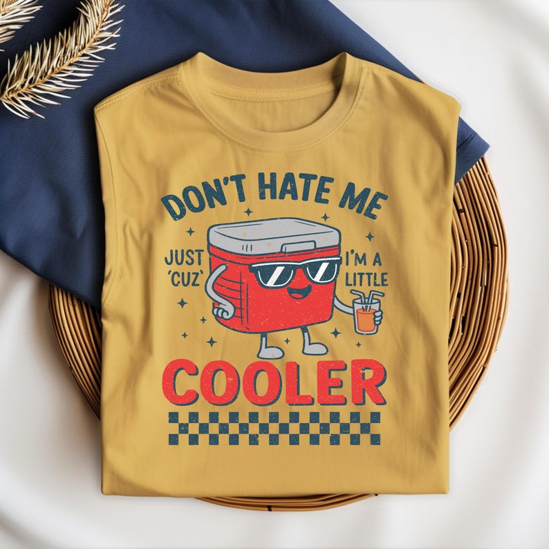 Don't Hate Me Cuz I'm A Little Cooler Png, Funny Graphic Tee for Daily ...