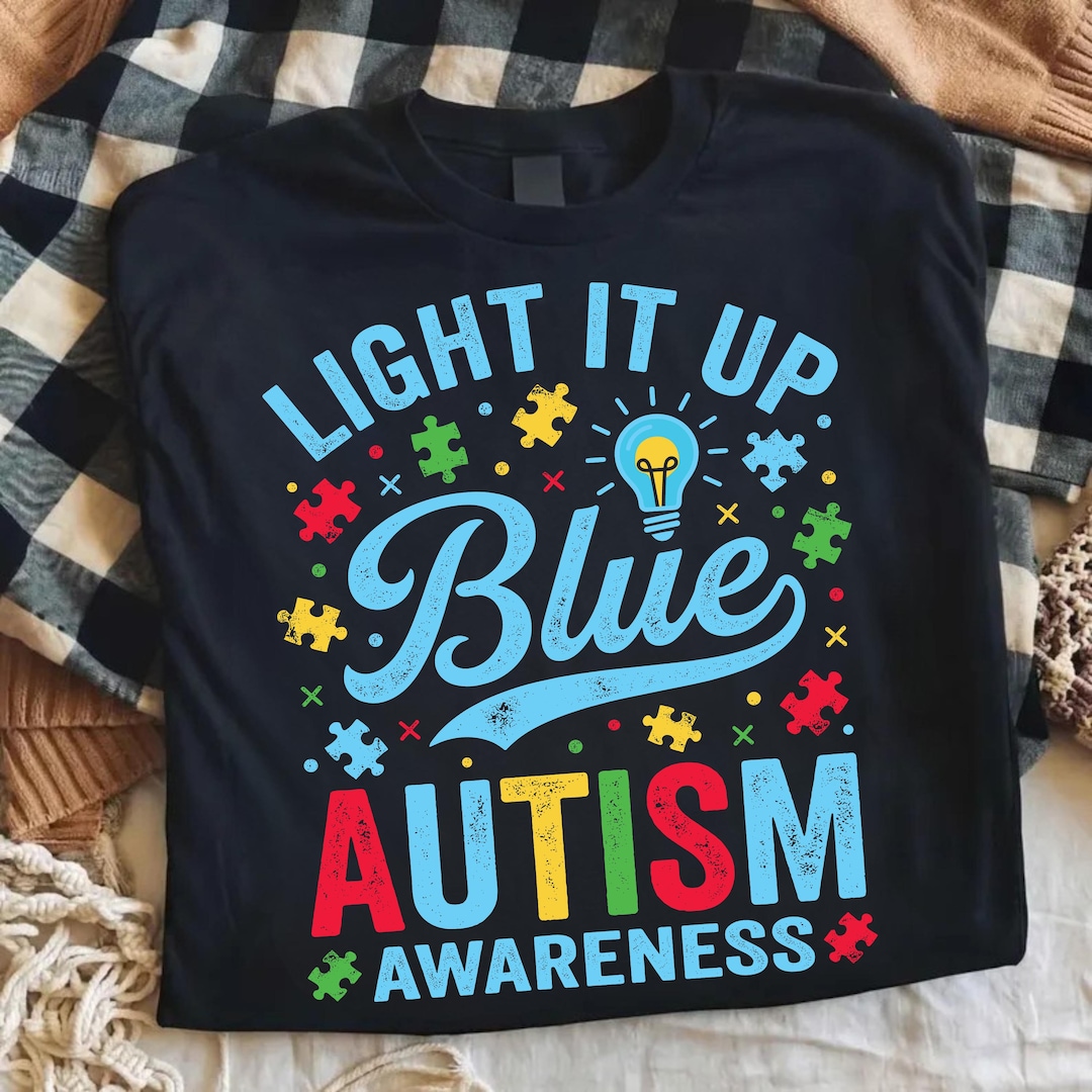 Light It up Blue Autism Awareness Svg Png, Accept Love Understand ...