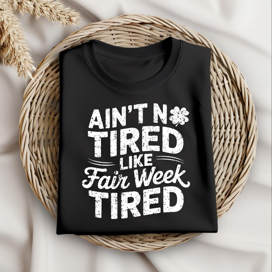 Ain't No Tired Like Fair Week Tired 4H Shirt PNG, Groovy Farm Animal ...