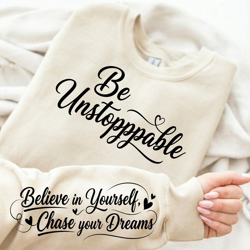 Be Unstoppable Believe in Yourself Svg Png, Motivational Quote Design ...