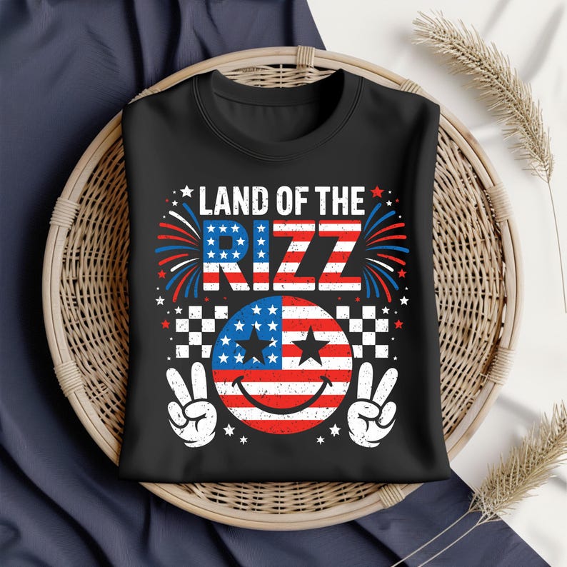 Land of the Rizz 4th of July Design: Patriotic PNG SVG Cut File ...