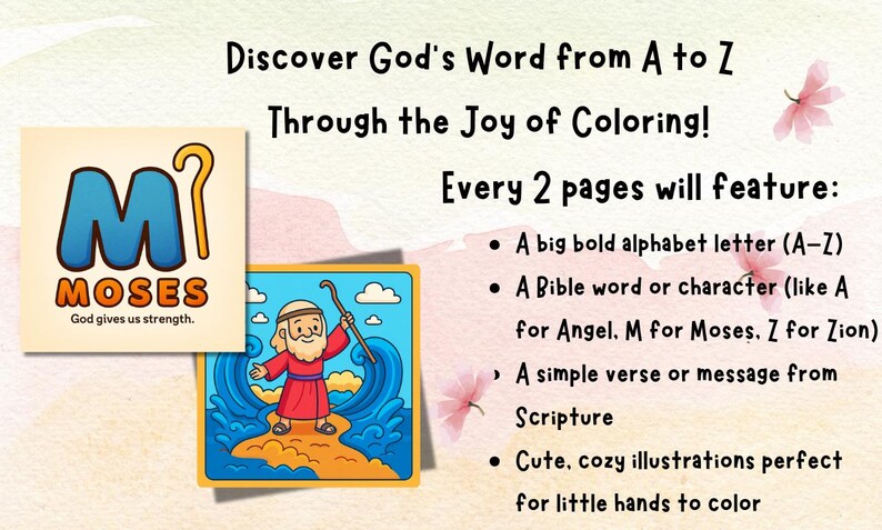 A-Z Bible Coloring Book: Learn the Alphabet Through God’s Word - Etsy