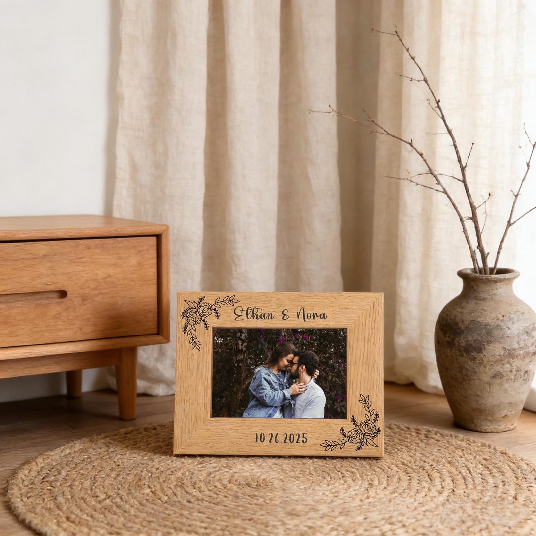 Personalized Wedding Day Photo Frame, Wedding Gift for Couples, Wedding ...
