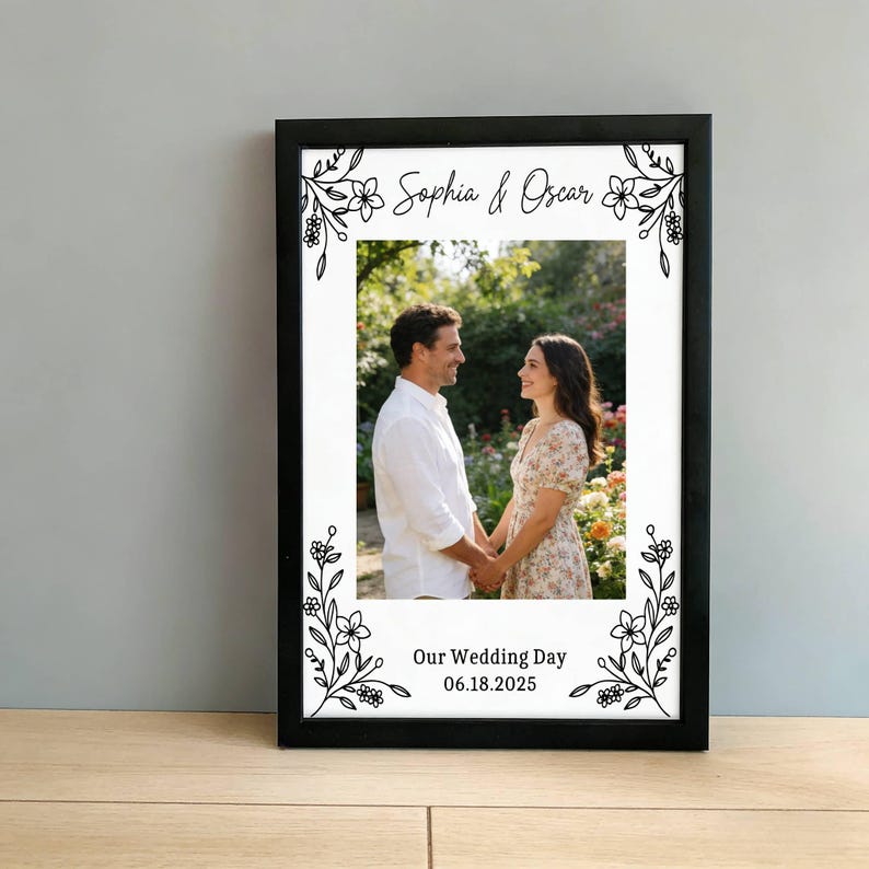 Personalized Sign, Custom Couples Photo Name Sign, Boyfriend Gift ...