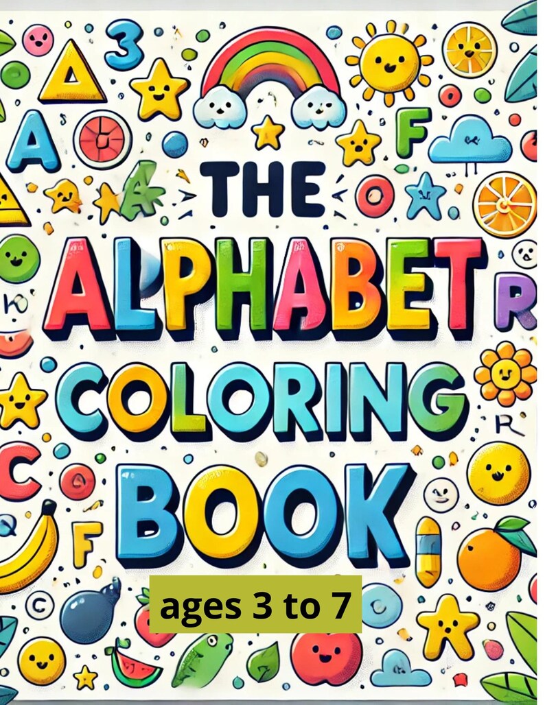 My First ABC Coloring Book.learn Letters & Have Fun.alphabet Adventures ...