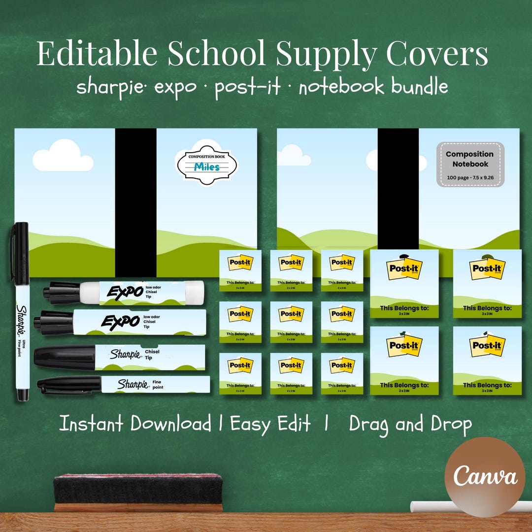 Editable School Supply Labels: Teacher Organization Printable - Etsy