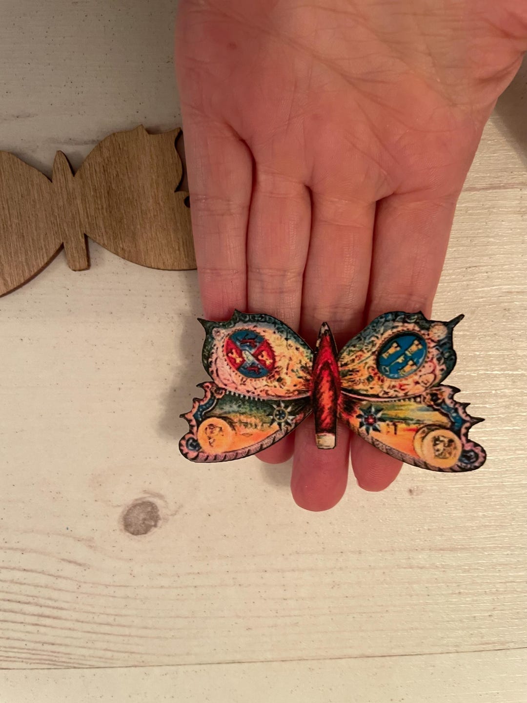 Colourful Butterfly. Wooden Cutout. for Crafting, Hobbies, Jewelry ...