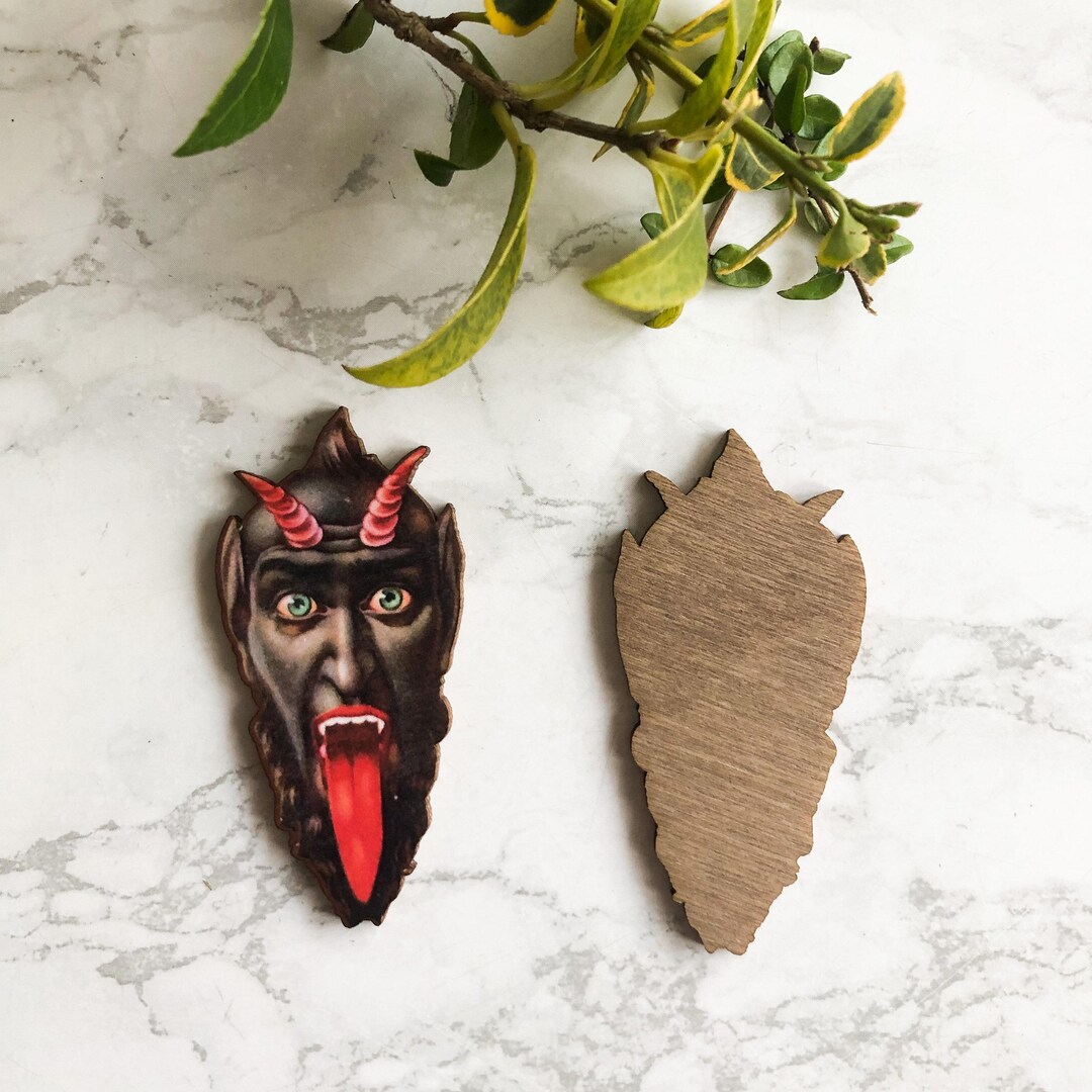 Krampus. Devil With Horns Wooden Cutout for Crafting and Jewellery ...