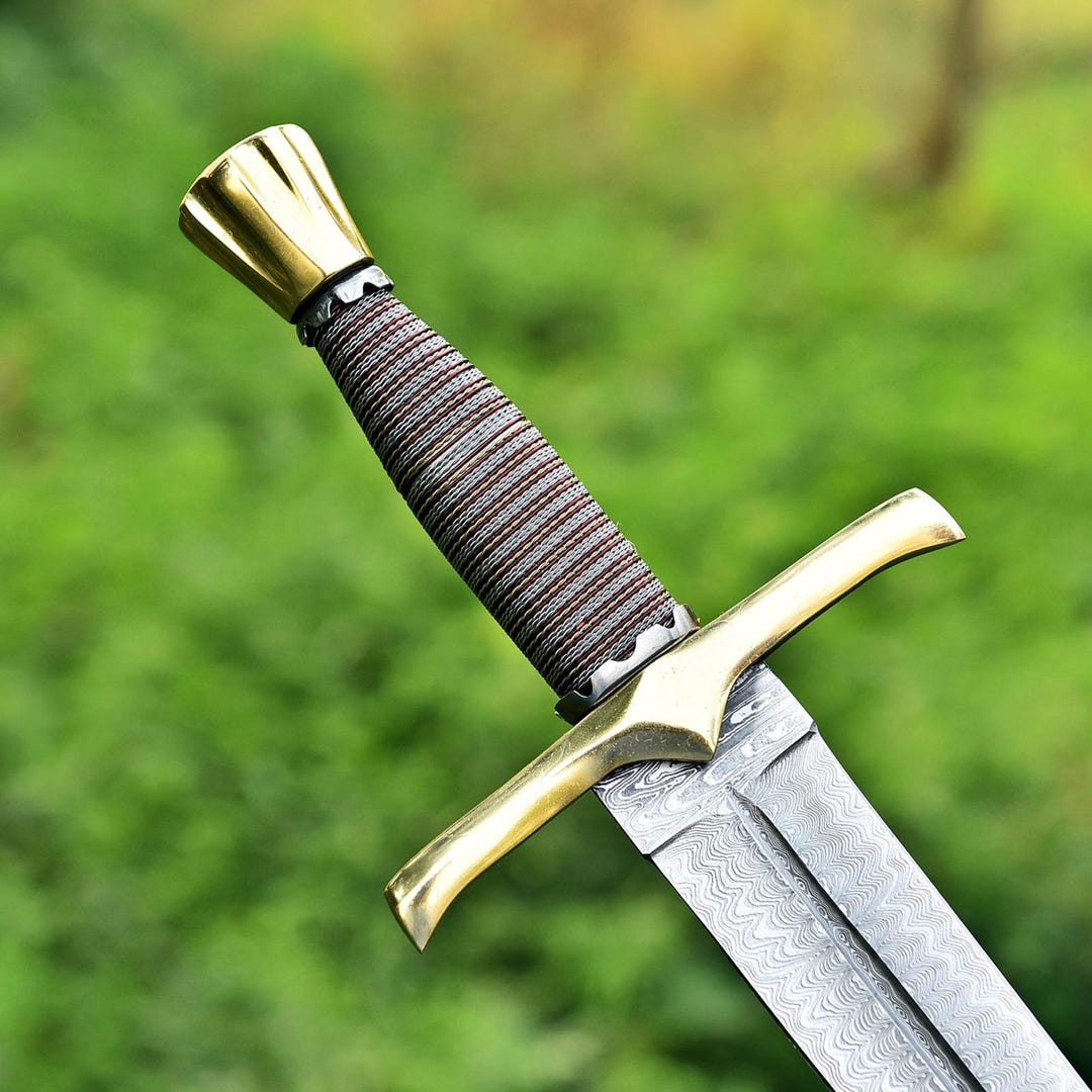 Handmade Damascus Steel Viking Style Sword | Medieval Cosplay & Fantasy ...