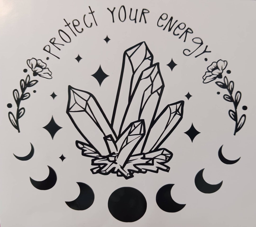 Protect Your Energy Black Vinyl Decal - Etsy