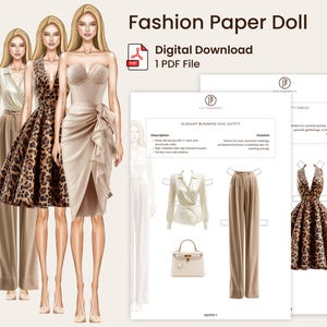 Realistic Paper Doll | Printable Paper Crafts for Adults | Cutout DIY ...
